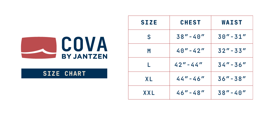 SIZE CHART– COVA by Jantzen